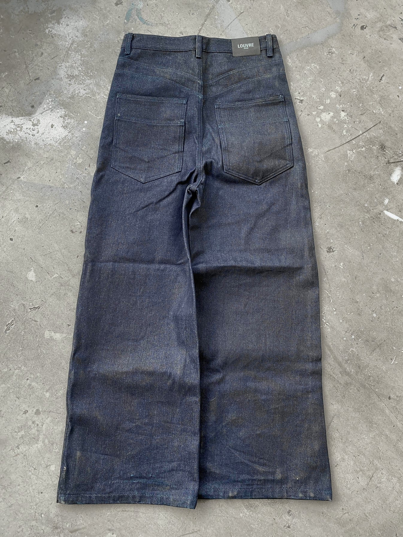 DOUBLE POCKET ULTRA BAGGY RAW DENIM – LOUVRE